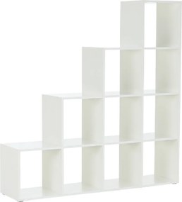 Regál pyramida, bílý, DTD laminovaná, NORAH