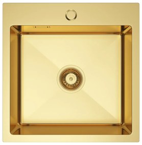 Velazo Dřez 1 komorový, nerez - VE-4645G, 46x45 cm, zlatý