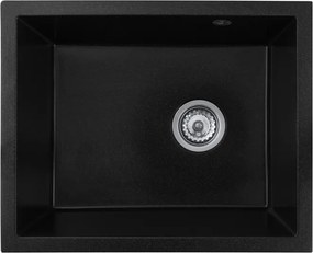 Gamma Decor 5040, 1-komorový granitový dřez 560x460x180 mm, černá skvrnitá, GMA-ZLE000081