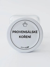 Samolepka na kořenky PROVENSÁLSKÉ KOŘENÍ průhledná 5 cm tučné písmo