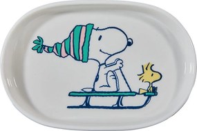 PEANUTS Talířek na šperky oválný Snoopy na sáňkách 15 x 10 cm