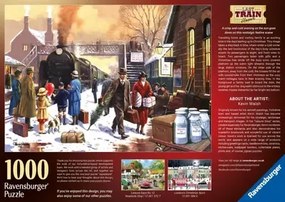 Ravensburger Lokomotiva v bílém ruchu / 1000 dílků / od 12 let