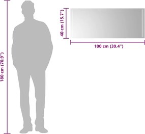Koupelnové zrcadlo s LED osvětlením 100x40 cm 151753