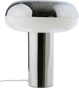 Kovová stolní lampa v leskle stříbrné barvě (výška 32 cm) Paneta – Jotex
