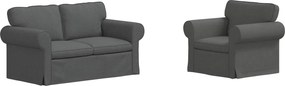 Set pohovek 2 ks Tmavě šedá textil 3407487
