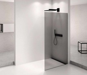 Polysan Architex - Sprchová stěna Walk-In, 106x210 cm, matná černá/kouřové sklo AXB110SC