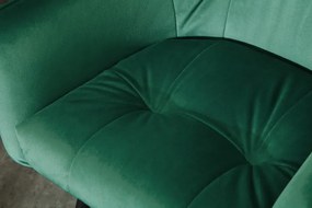 Designová barová židle s područkami Giuliana 100 cm zelený samet