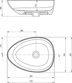Deante Ceramic washbasin, countertop