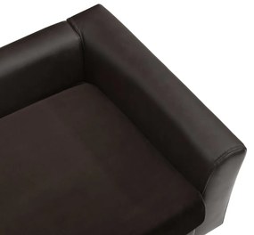 vidaXL Marketos Pohovka pro psy hnědá 60 x 43 x 30 cm plyš a umělá kůže