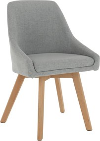 Tempo Kondela Designová jídelní židle TEZA, šedá/buk