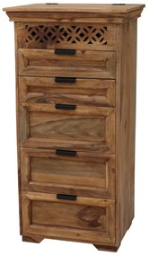 furniture-nabytek.cz - Masivní komoda z dřeva palisandr 60x45x120