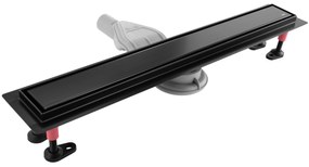 Rea NEOX Superflow, odtokový sprchový žlab 60 cm, černá matná, REA-G7805