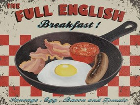 Plechová cedule Full English Breakfast Velikost: A5 (20 x 15 cm)