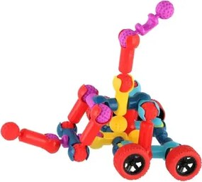 TEDDIES Stavebnice kostky / Plast / 2 barvy / 24,5 x 23 cm / od 3 let