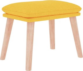Podnožka hořčicově žlutá 45 x 29,5 x 35 cm textil 341431
