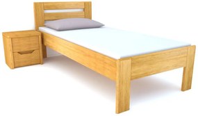 Postel Postelia BRUSSEL 80x200 cm, Buk - Jednolůžko dřevěná postel z masivu o šíři 4 cm
