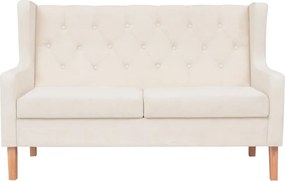 2místná pohovka textil krémově bílá 245450