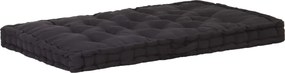 vidaXL Poduška na nábytek z palet bavlna 120 x 80 x 10 cm [48680] Barva: Černá
