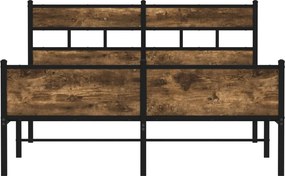 Kovový rám postele bez matrace kouřový dub 160 x 200 cm 3308490