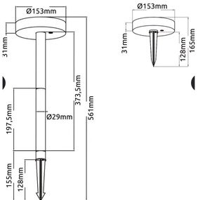 Immax NEO 07910L-LED RGB Stmívatelné solární svítidlo LED/1W/5V kulatý IP54 Tuya