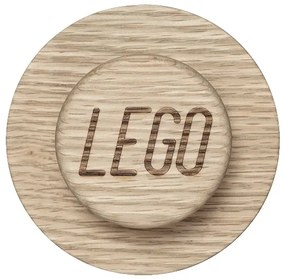 LEGO dřevěný věšák na zeď, 3 ks dub - ošetřený mýdlem