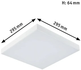 Paulmann 79905 Velora, bílý subtilní stropní LED panel Rainbow dynamic RGBW, 19W LED 3000-6500K, 45x45cm, dálkové ovládání