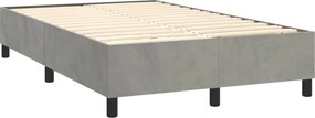 Box spring postel s matrací světle šedá 120x190 cm samet 3269983