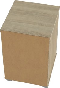 Kontejner se zámkem, dub sonoma/bílá, JOHAN 2 NEW 12