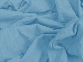 Jersey prostěradlo do dětské postýlky modré 70 x 140 cm
