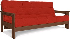 Marior Home  Rozkládací futonová pohovka Mexico - Ořech olejovaný / Red