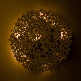 3D LED svítící vločka na baterie 26 × 29 × 3,2 cm teple bílá, IP20 interiér, AA