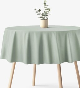Goldea kulatý ubrus 100% bavlněné plátno - šalvějově zelený Ø 120 cm