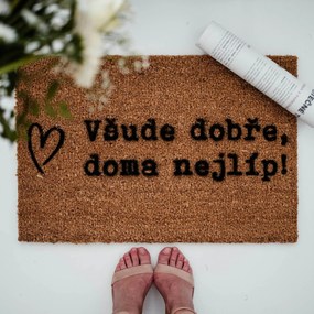 Bella Rose Rohožka Všude dobře, doma nejlíp, přírodní barva