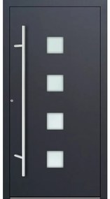 Hliníkové vchodové dveře FM Turen Premium P90 M03 antracit RAL7016 Orientace dveří: Levé, otevírání dovnitř, Standardní rozměr dveří včetně rámu: 100 cm x 200 cm - vnější rozměr rámu