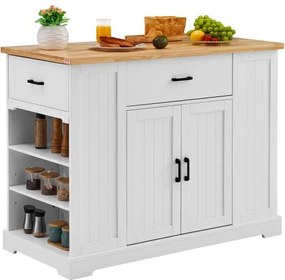 Kitchen Island Vozík Úložná skříňka Servírovací vozík se zásuvkou a policemi