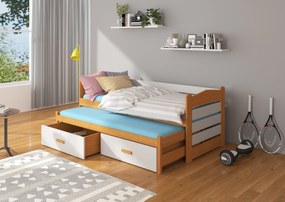 ADRK Furniture Postel dvojitá s matracemi TIARRO 200x90 CH-Tia-OLCH+G-206+M-E409
