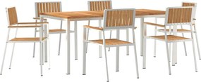 Zahradní jídelní sada 7 ks 180 x 90 x 75 cm 3334802