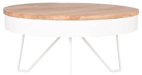 LABEL51 konferenční stolek SARAN světlý (bílá) ø80 cm Color: White YS-22.079