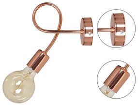 Nástěnné svítidlo Edison, 1x měděné tělo svítidlo