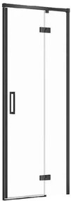 Cersanit Larga - Sprchové dveře 80x195 cm, pravé, černá/čiré sklo S932-123