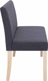 Lavice 139,5 cm tmavě šedá polyester 281334