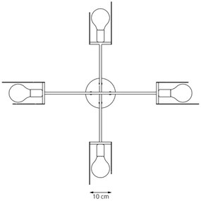 Lustr na lanku XOTIC 4xE27/15W/230V černá