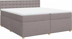 Box spring postel s matrací taupe 200x200 cm textil 3289105