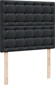 Box spring postel s matrací černá 120x190 cm umělá kůže 3293012