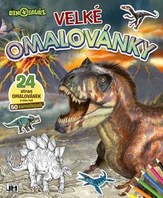 JIRI MODELS Omalovánky velké se samolepkami Dinosauři 3