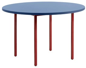 HAY Jídelní stůl Two-Colour Ø120, Red / Blue