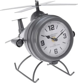 Stolní hodiny Helikoptéra – šedá 21 × 22 × 21 cm