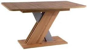 Casarredo Jídelní stůl rozkládací XELY 140 (180) x 85 dub wotan/stříbrná
