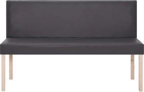 Lavice 139,5 cm šedá umělá kůže 281332