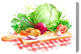 Obraz Zelenina Na Prkénku Nedostatek Nedostatek Přírodní plátno 30x20